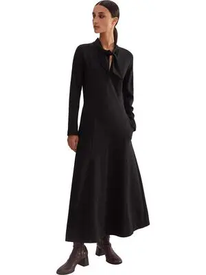 ME+EM Necktie Maxi Dress - Black