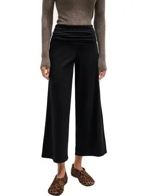 ME+EM Crop Palazzo Pant - Black