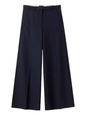 ME+EM Wool-blend Flare Trousers - Navy