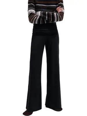 ME+EM Wide Leg Palazzo Pant - Black