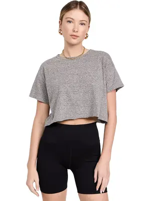 Year Of Ours Yos Cropped Tee - Heathered Grey
