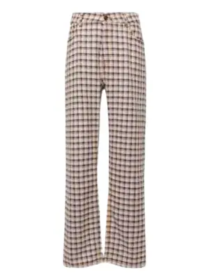 ETRO Checked Cotton-blend Tweed Wide-leg Pants