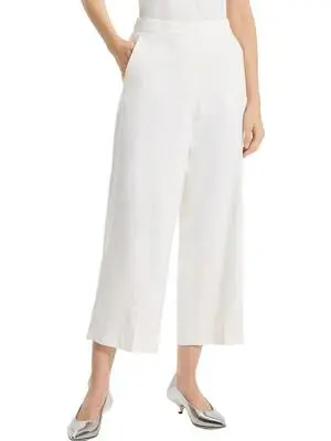 Theory Pull-on Wide Leg Pants - Ivory