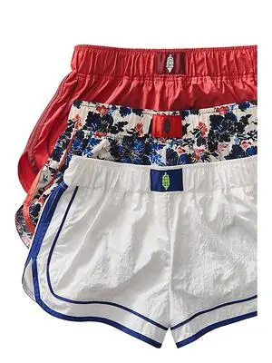 Free People Varsity Blues Shorts - White Combo