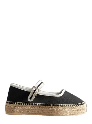 Maeve Maeve Mary Jane Espadrille Flats Black
