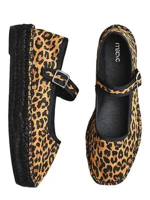 Maeve Maeve Mary Jane Espadrille Flats Cheetah