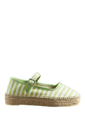 Maeve Mary Jane Espadrille Flats - Lime