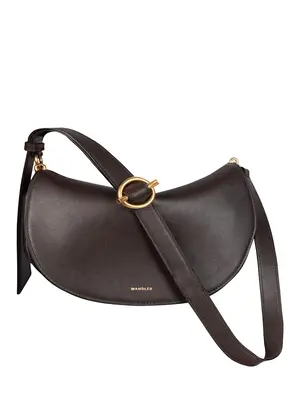 WANDLER Kate Flap Leather Crossbody Bag Soil