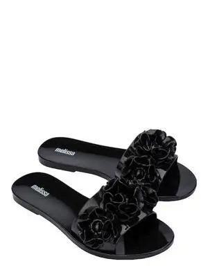 Melissa Babe Springtime Slide Sandal - Black