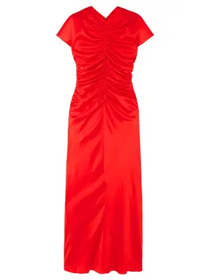 Tove Aubree Silk-satin Maxi Dress - Red