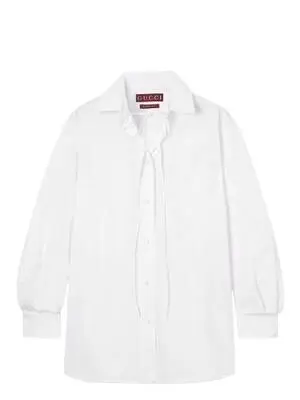 Gucci Oversized Cotton-poplin Shirt - White