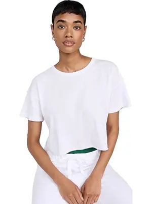 Year Of Ours Yos Cropped Tee - White