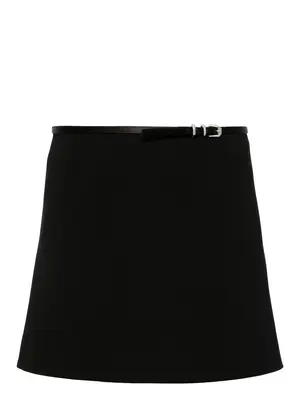 Givenchy Belted Mini Wrap Skirt - Black