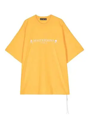MASTERMIND WORLD Logo-print Cotton T-shirt - Yellow