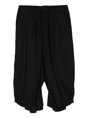 Yohji Yamamoto Drawstring-waist Trousers - Black