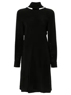 Helmut Lang V-neck Mini Dress - Black