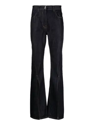 Givenchy Front-slit Flared Jeans - Blue
