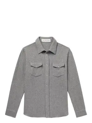GOD'S TRUE CASHMERE God's True Cashmere - Brushed-Cashmere Shirt - Men - Gray - L Gray