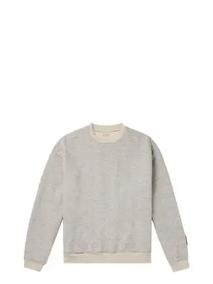 Kapital Peckish Maria Cotton-jersey And Quilted Shell Sweatshirt - Gray