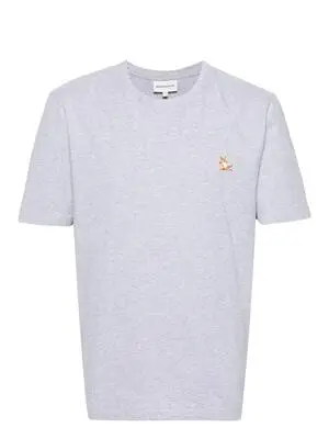 Maison Kitsuné Chillax Fox-patch Cotton T-shirt - Grey