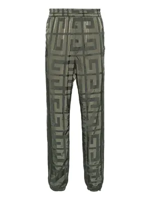 Givenchy 4g-motif Taffeta Trousers - Green