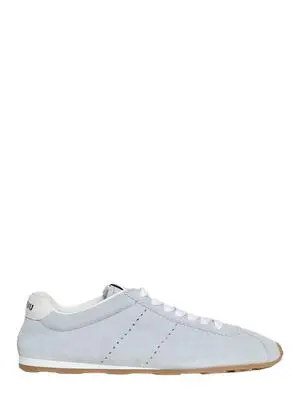 Miu Miu Lace-up Suede Sneakers - Blue