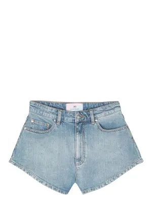 CHIARA FERRAGNI Eyelike-motif Denim Shorts - Blue