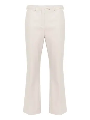 Max Mara Pressed-crease Flared Trousers - Neutrals