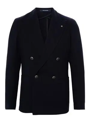 Tagliatore Double-breasted Wool Blazer - Blue