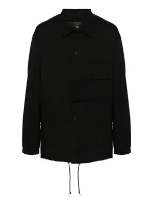 Y3 Sport Uniform Coach Shirt Jacket - Black