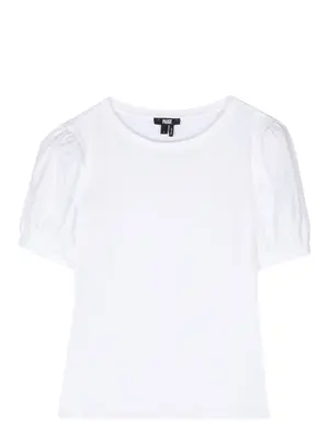 Paige Puff-sleeve T-shirt - White