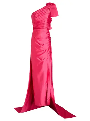 Rachel Gilbert Marta One-shoulder Gown - Fuchsia