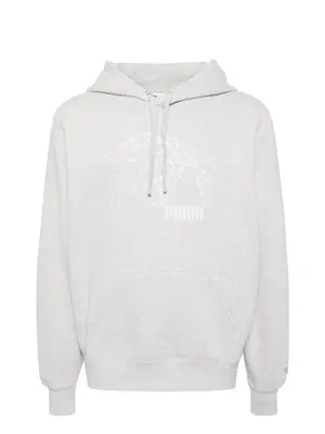 PUMA Graphic-print Hoodie - Grey