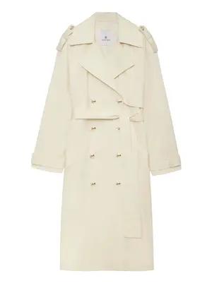 ANINE BING Layton Button-detail Oversized Trench - Neutrals