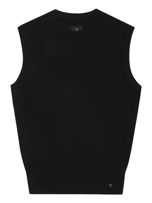 ANINE BING Ronan Cashmere Vest - Black