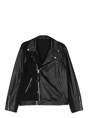 UNDERCOVERISM Panelled Leather Biker Jacket - Black