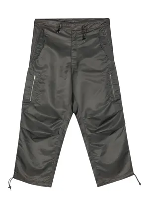 Random Identities Gathered-detail Drawstring Trousers - Grey