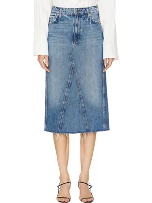 GRLFRND Darcy Mid-rise Midi Denim Skirt - Market Street
