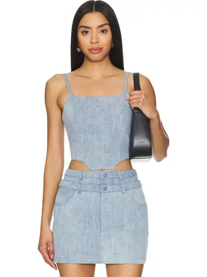NONCHALANT LABEL Bea Crop Top - Denim