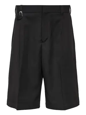 Jacquemus Le Short Melo Wool Bermuda Shorts - Black