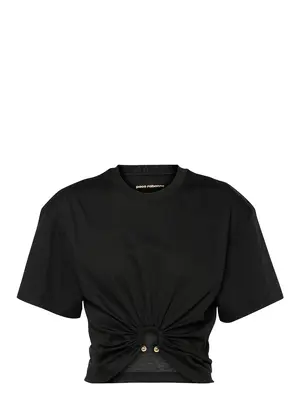 PACO RABANNE Rabanne Gathered Crop Top