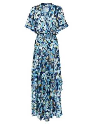 Poupette St Barth Mabelle Floral Maxi Dress - Blue