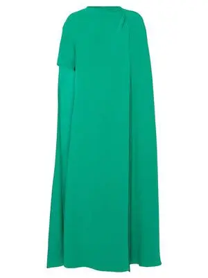 Valentino Garavani Cady Couture Caped Midi Dress - Green