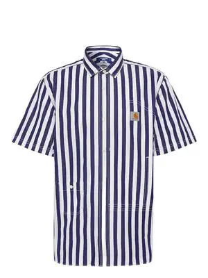 Junya Watanabe X Carhartt Striped Cotton Bowling Shirt - White