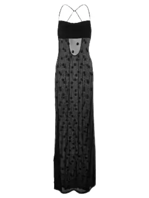 Jacquemus Maille Puntini Mesh Gown - Black