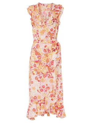 Poupette St Barth Aude Floral Wrap Dress - Pink
