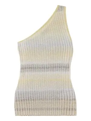 Missoni One-shoulder Ribbed-knit Top - Multi