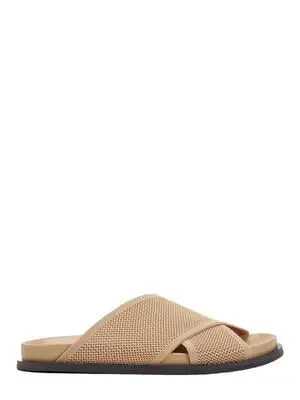 Everlane Reknit Form Crossover Sandals - Caramel