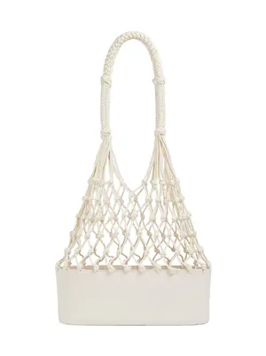 Zimmermann Macramé And Leather Tote - Ecru