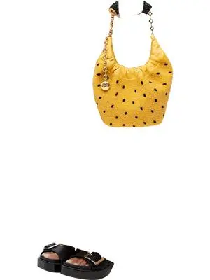 Loewe LOEWE Mini Squeeze Bag In Beaded Leather Yellow
